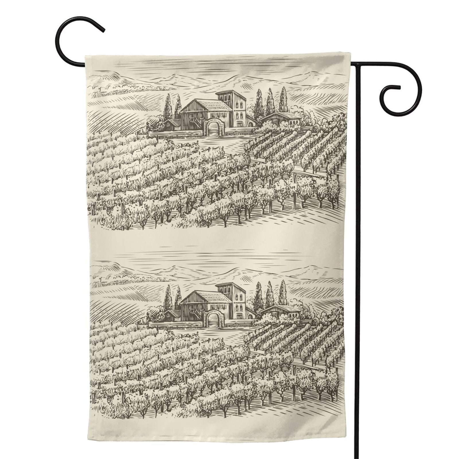 Sigee Vineyard Landscape for Live Happy Decorative Small Garden Flag ...