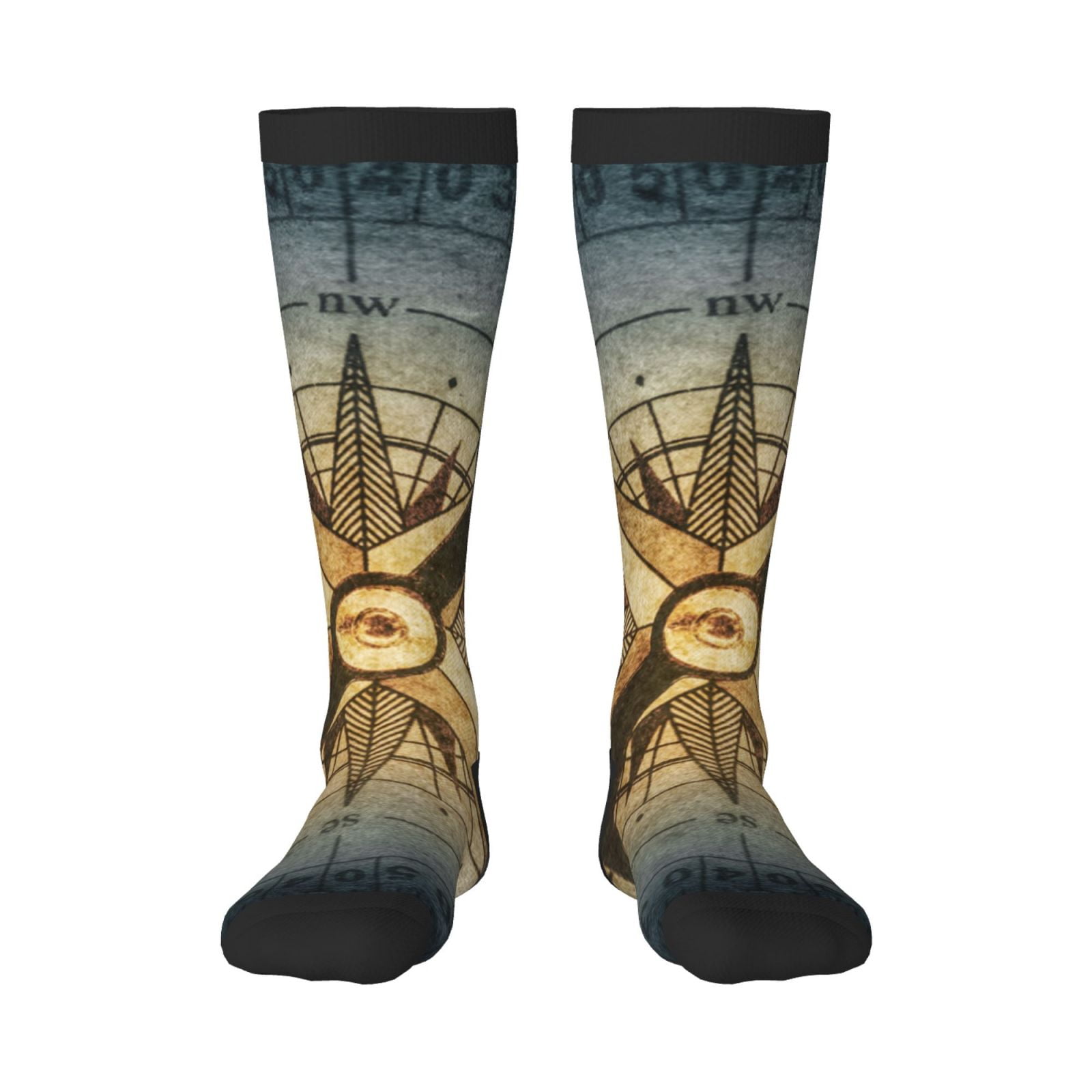 Sigee Vintage Compass for Socks for Men Women Socks Stocking ...