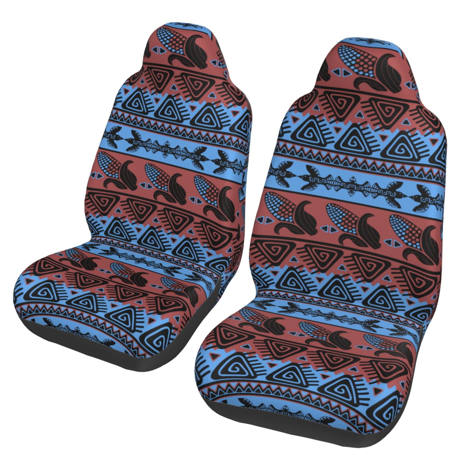 Sigee Vintage Corn Pattern in Red Blue for Universal Car Seat Covers ...