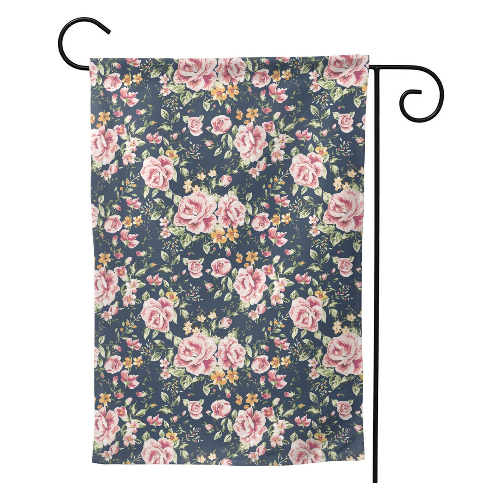 Sigee Vintage Floral for Live Happy Decorative Small Garden Flag,Double ...