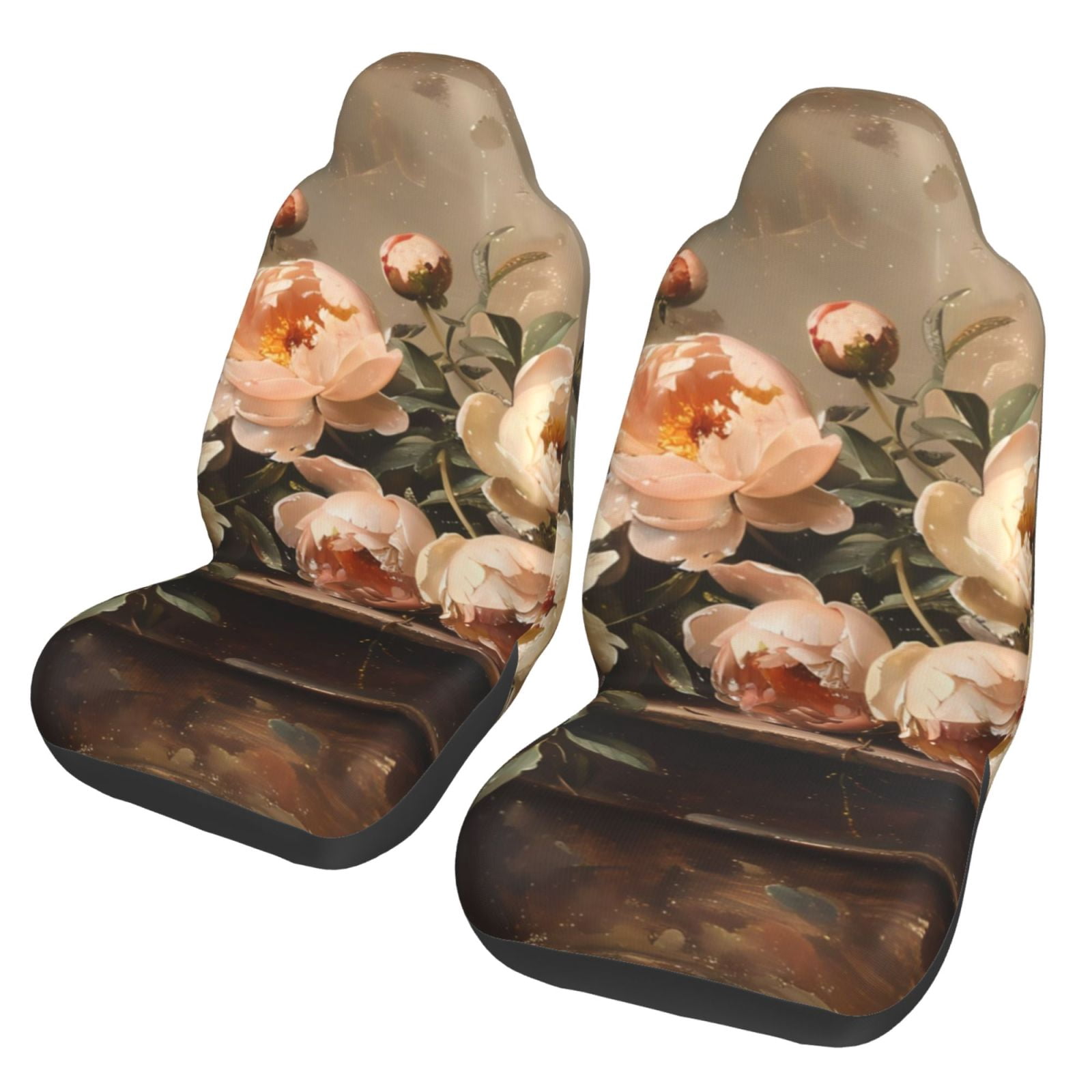 Sigee Vintage Peonies Rustic Charm for Universal Car Seat Covers ...