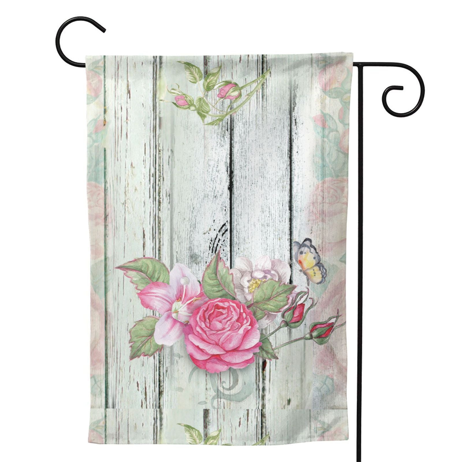 Sigee Vintage Wood with Floral for Live Happy Decorative Small Garden ...