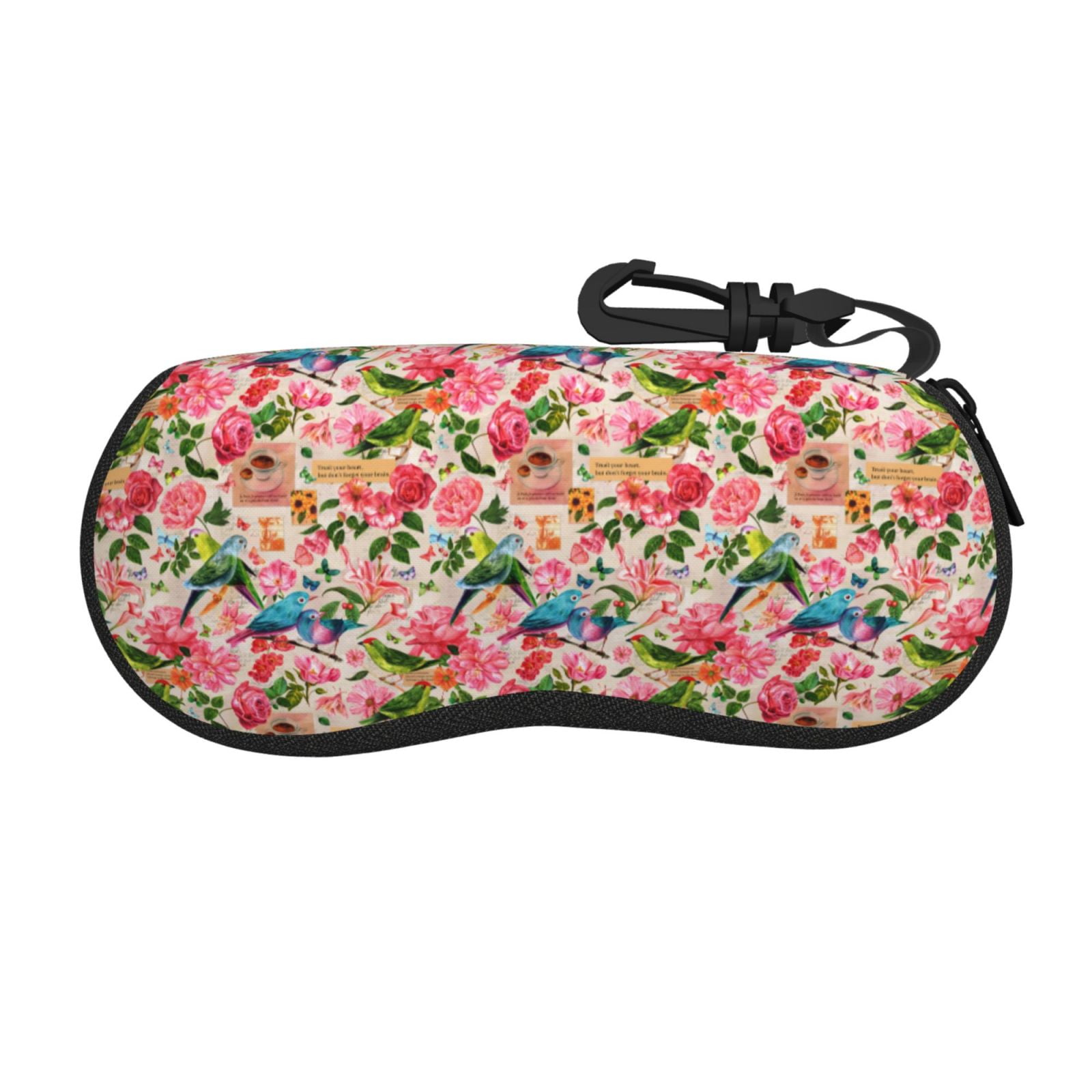Sigee Watercolor Birds for Soft Eyeglass Cases for Women and Men Zipper ...