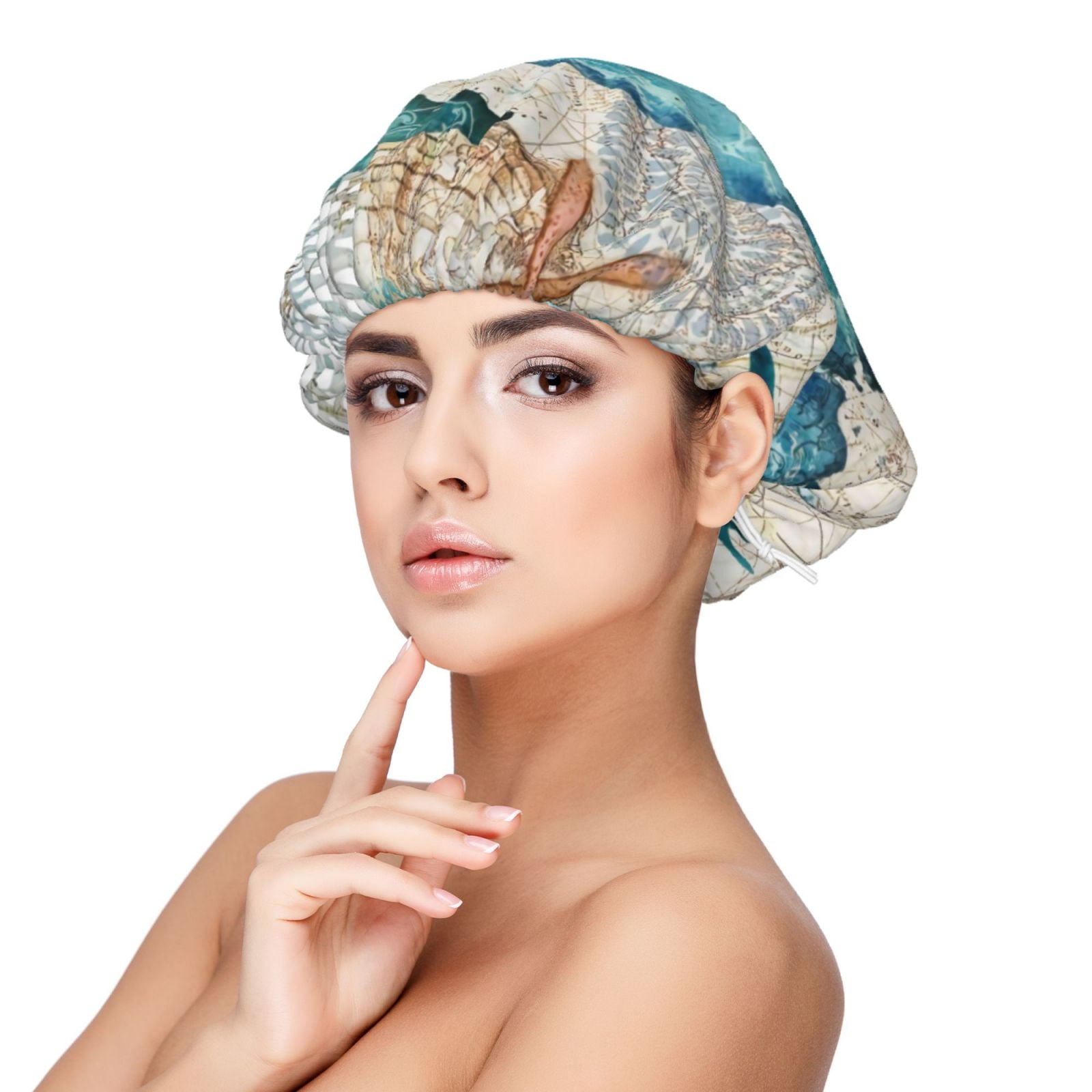 Sigee Watercolor Sea Turtle for Hair Wrap Adjustable Sleep Cap for Hair ...