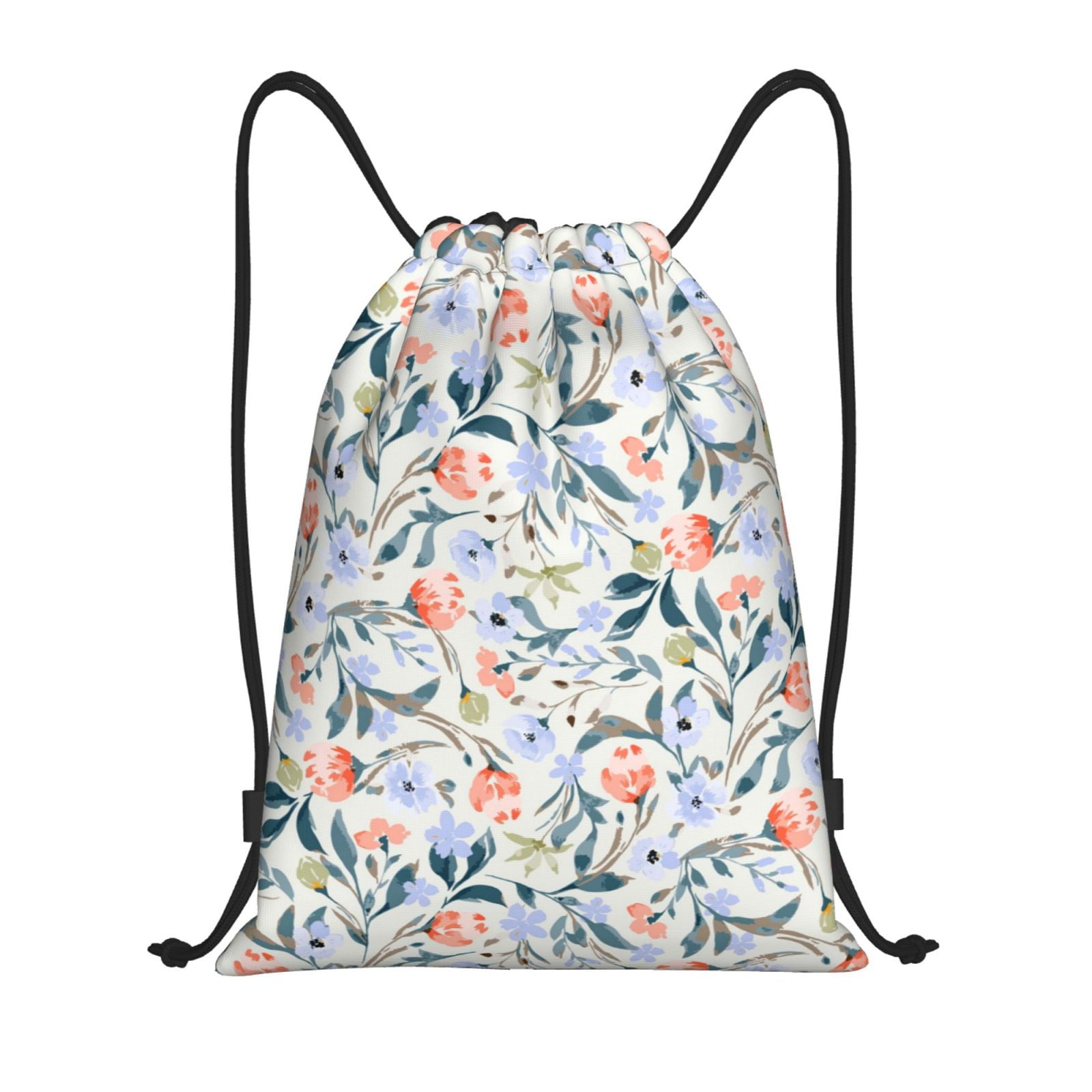 Sigee Watercolor Wildflowers 1 for Drawstring Bag String Backpack for Sports, Gym, Swimming ...