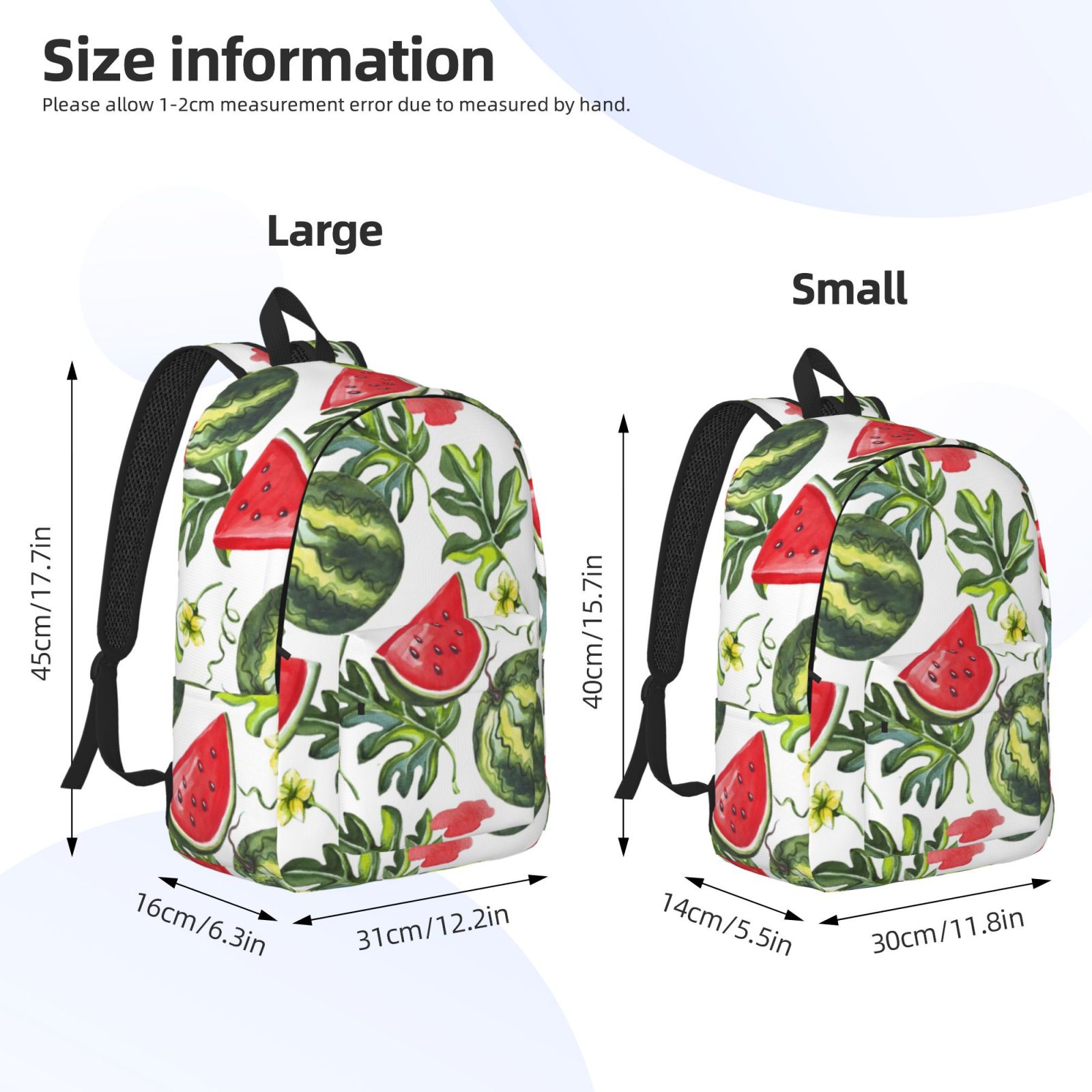 Sigee Watermelons for Canvas Large Capacity Laptop Backpack for Men and ...