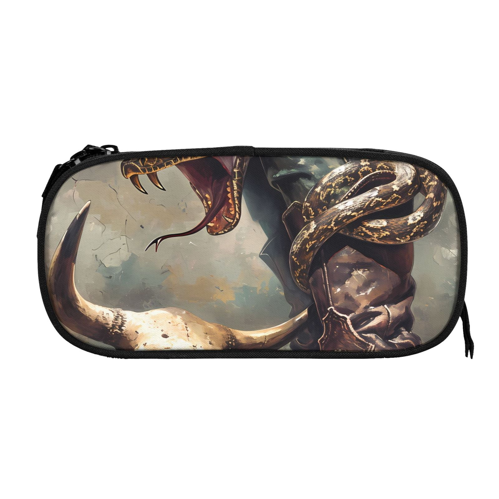 Sigee Western Cowboy Snake Ram Skull for Portable Pencil Pouch with ...