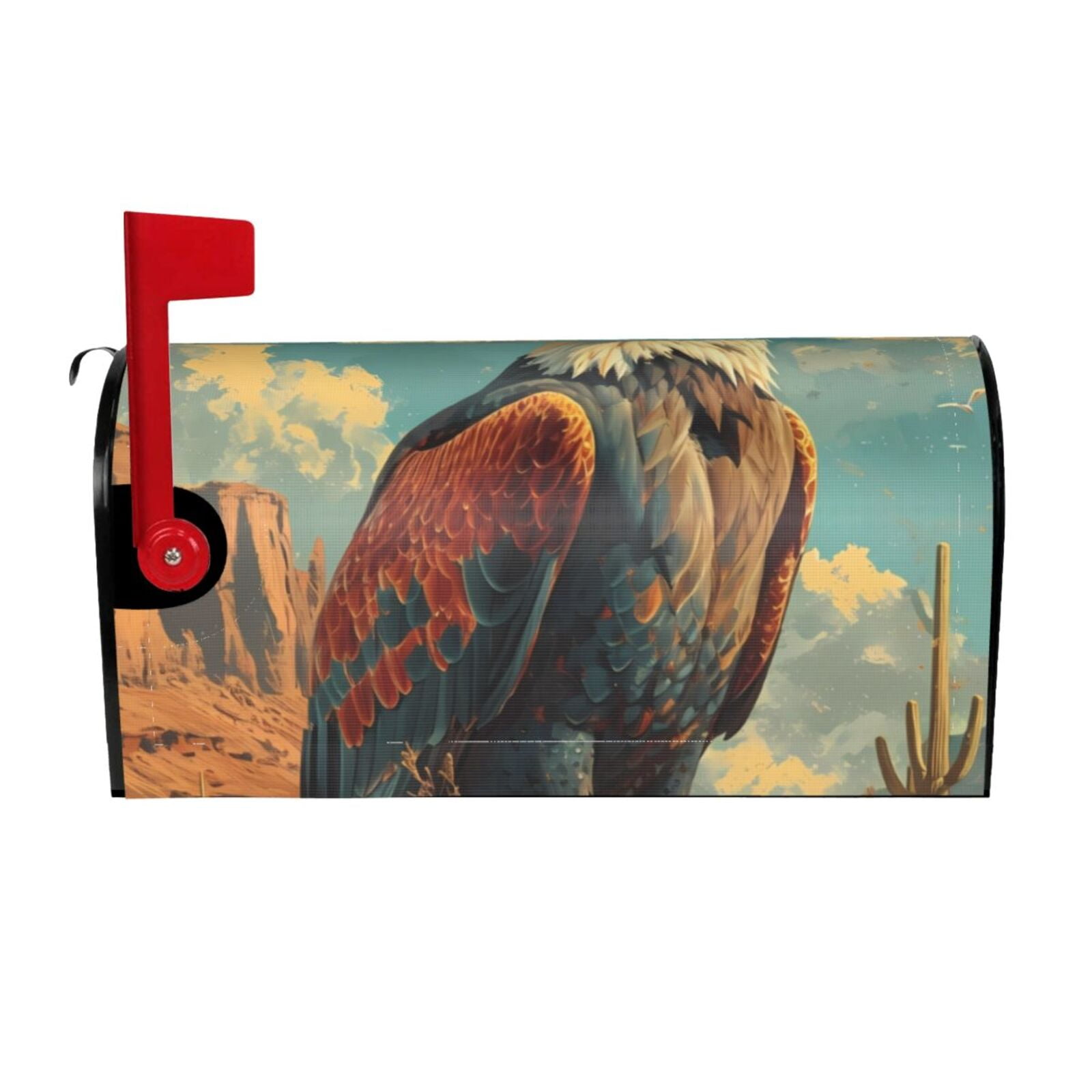 Sigee Western Desert Cactus Bald Eagle for Mailbox Cover Magnetic ...