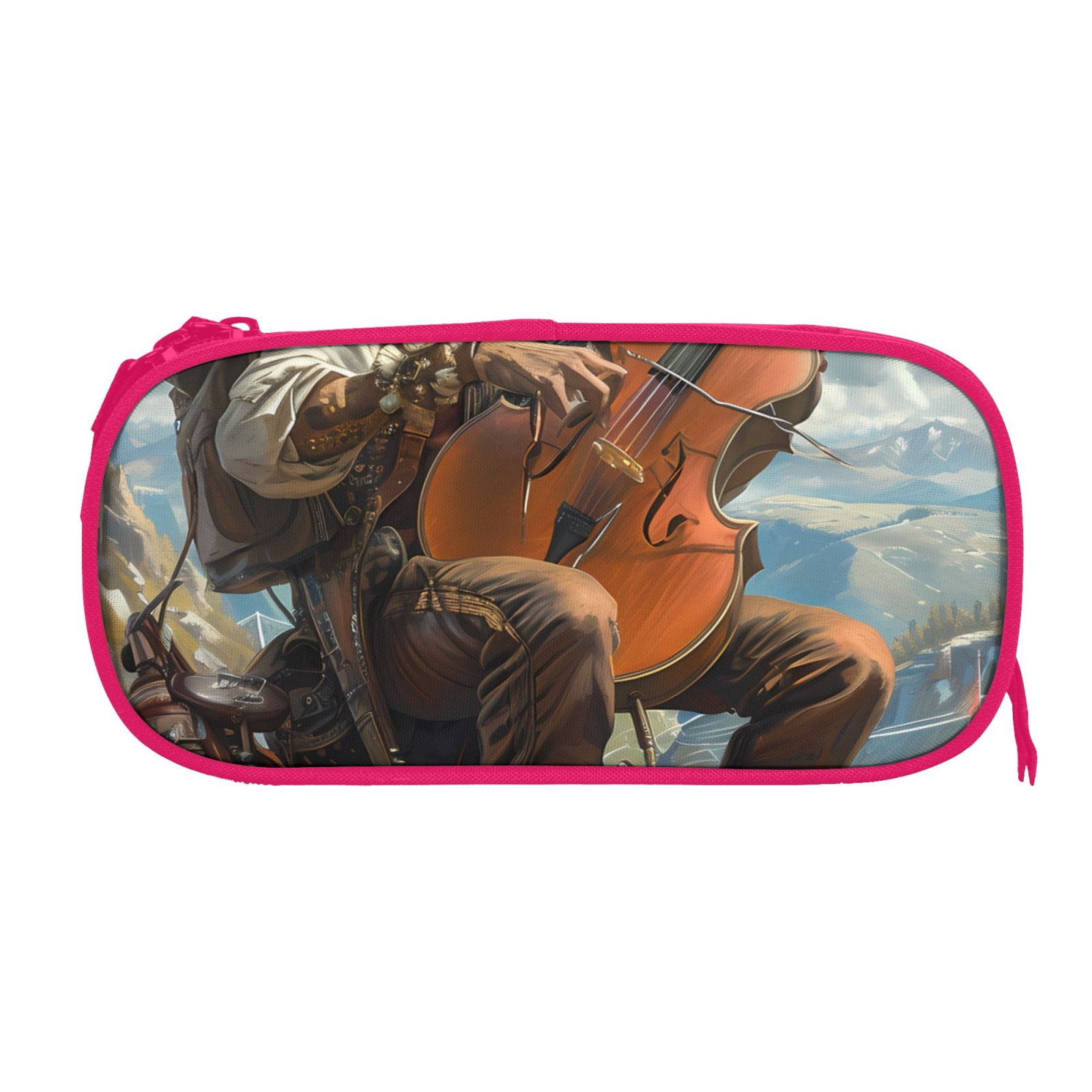 Sigee Western Guitar Cowboy for Portable Pencil Pouch with Zipper for ...