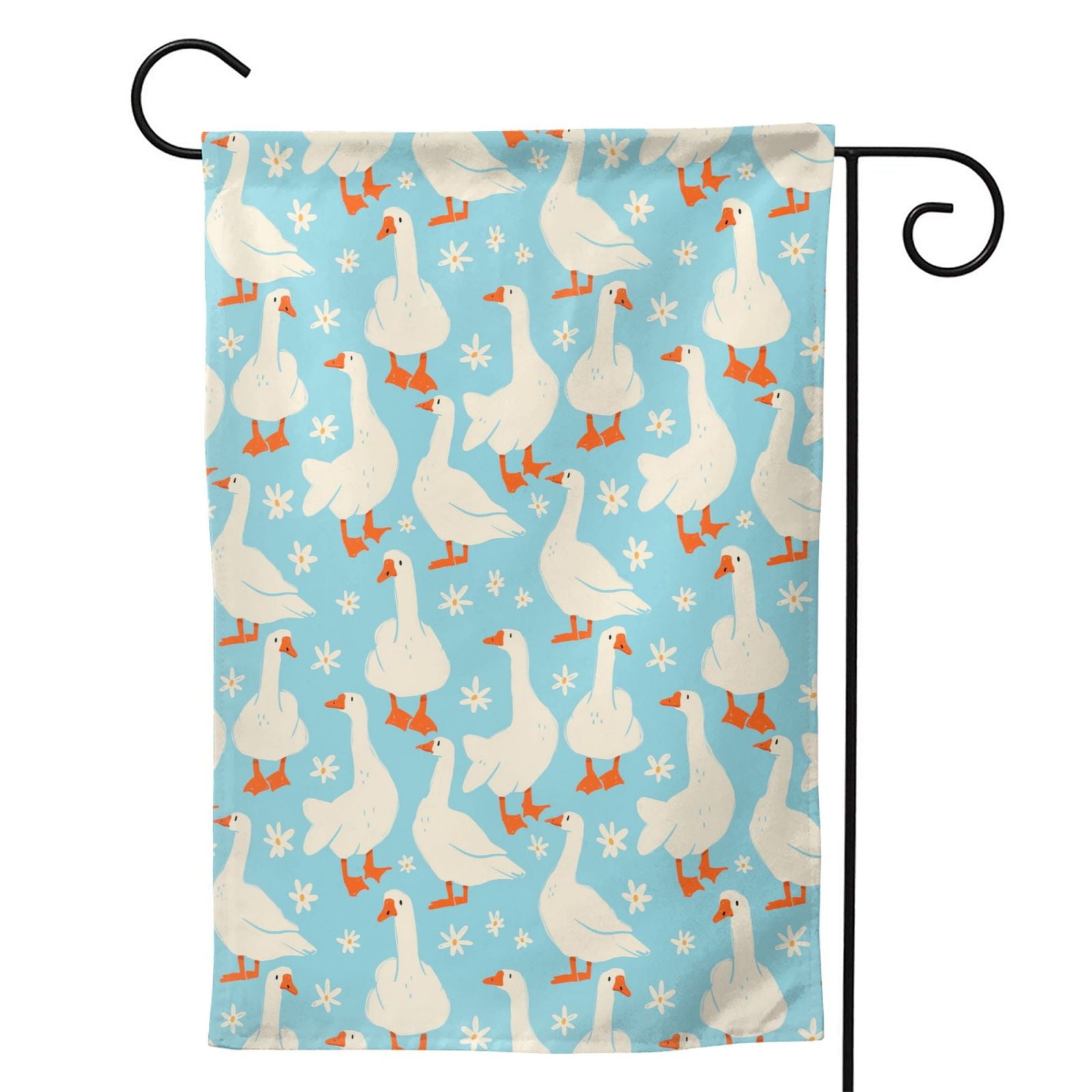 Sigee White Geese and Flower for Live Happy Decorative Small Garden ...