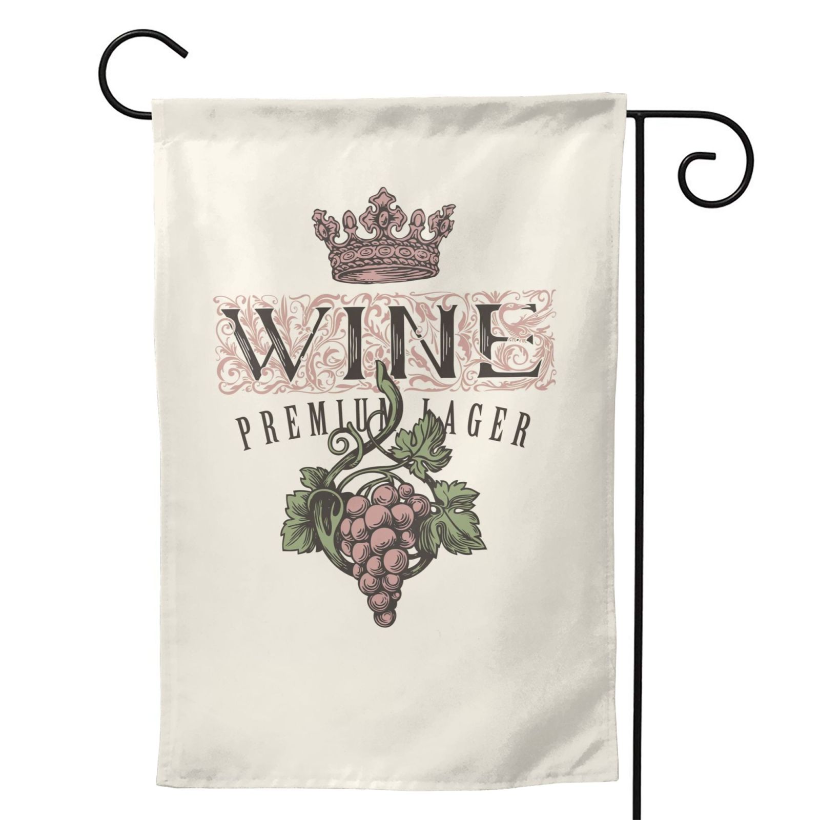 Sigee Wine for Live Happy Decorative Small Garden Flag,Double Sided ...