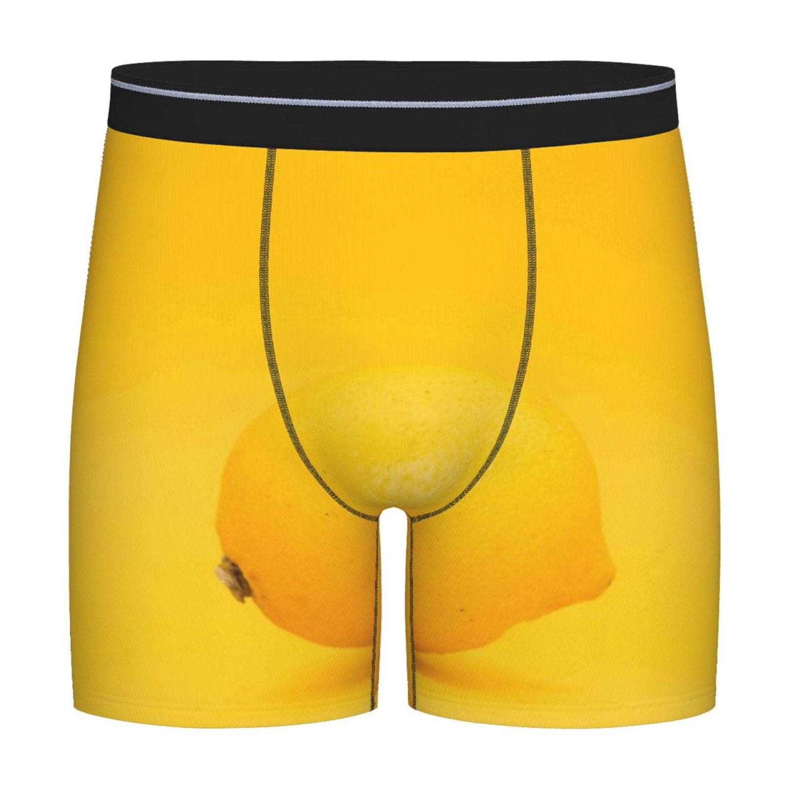 Sigee Yellow Lemon for Men's Boxer Briefs,Moisture Wicking and ...