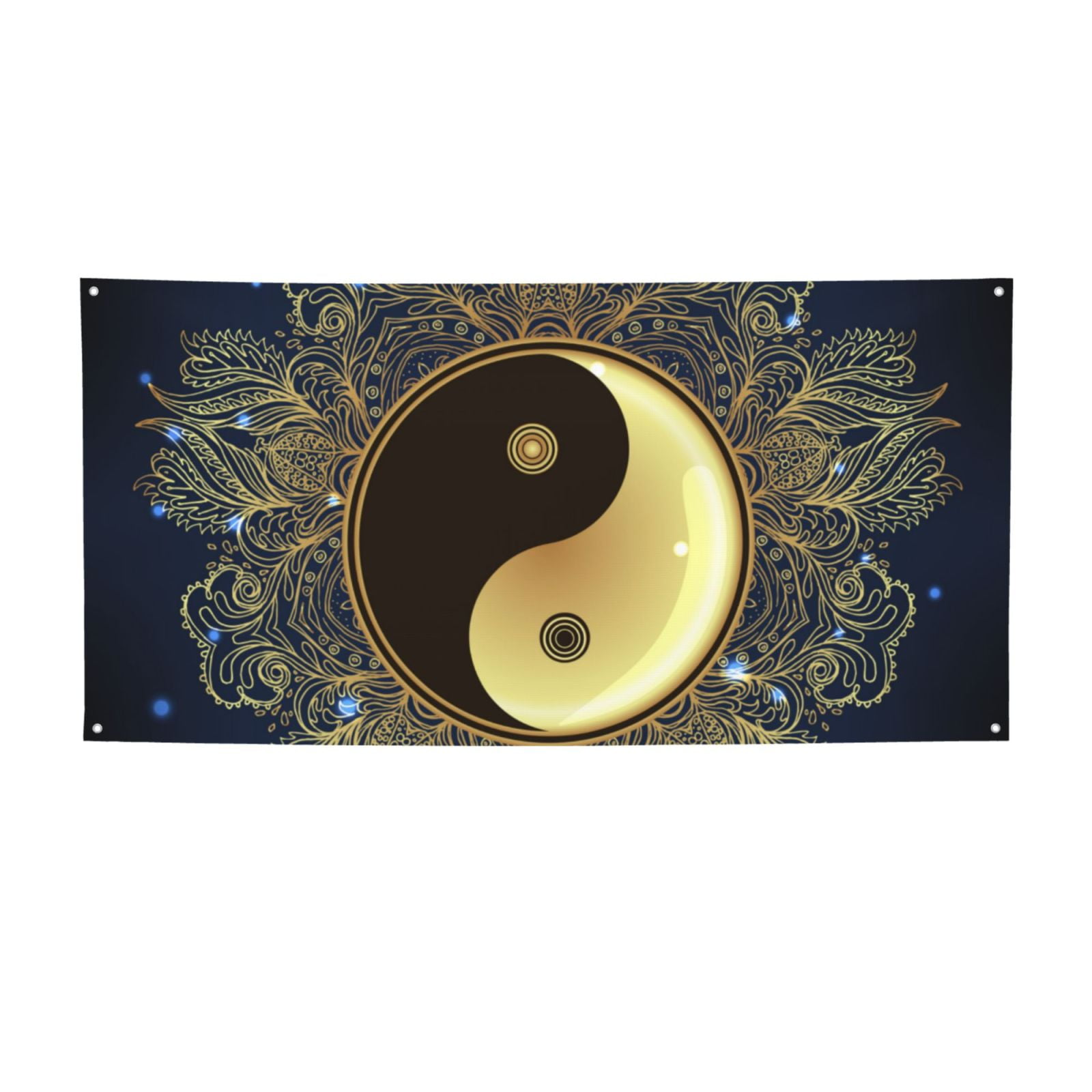 Sigee Yin And Yang Mandala for Large Happy Holiday Banner for Outdoor ...