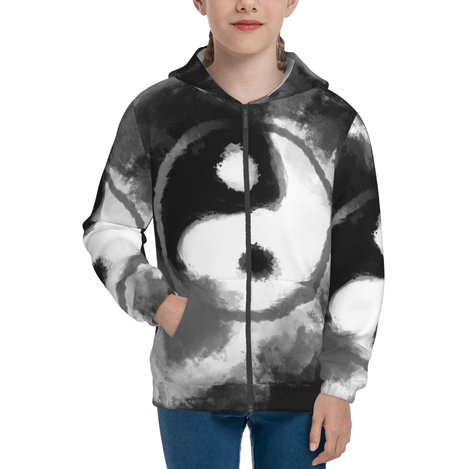 Sigee Yin And Yang for Teenage Zip Up Hoodies Long Sleeve Sweatshirts ...