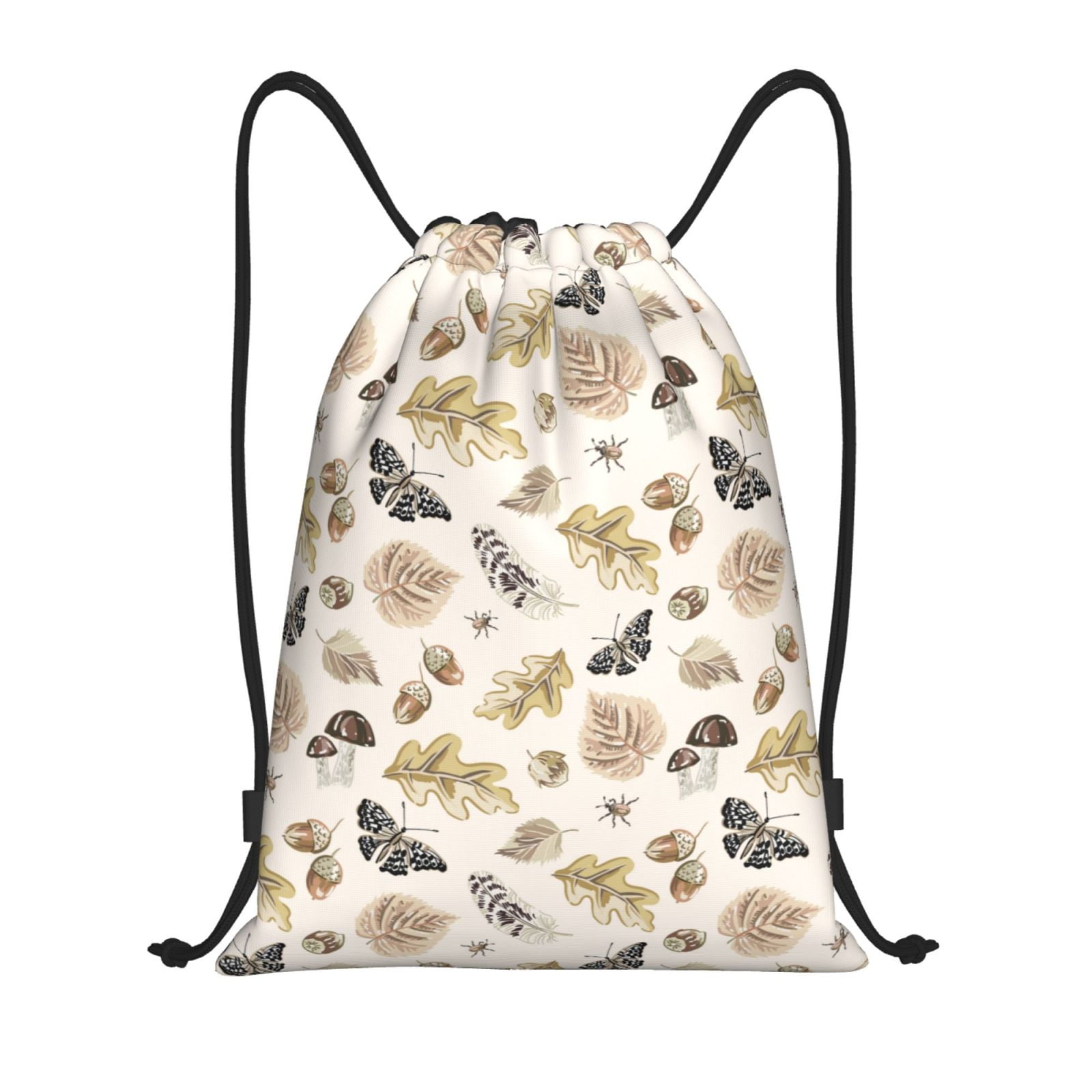 Sigee nuts leaf Butterfly for Drawstring Bag String Backpack for Sports ...