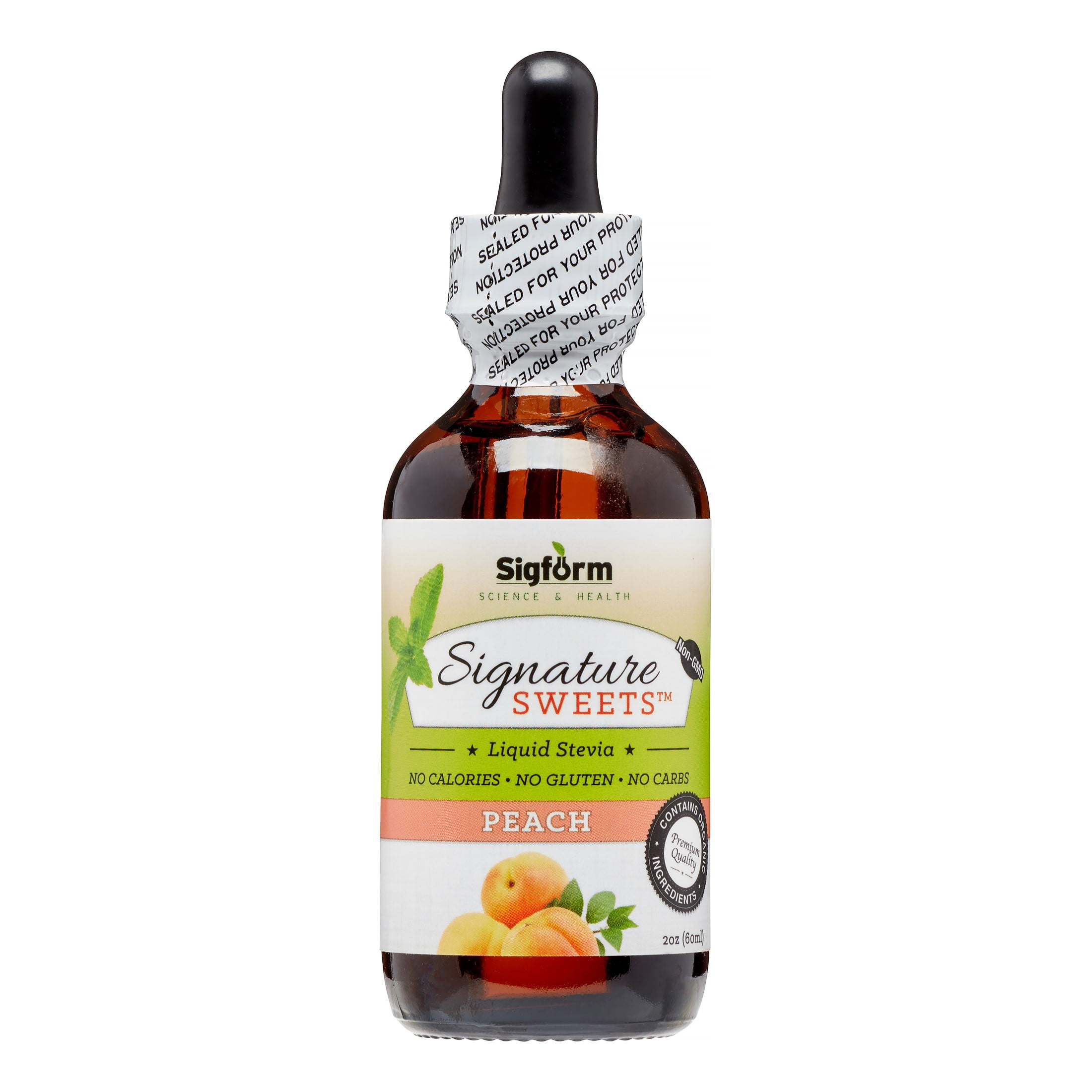 Sigform Stevia Drops, Peach, 2 Oz - Walmart.com