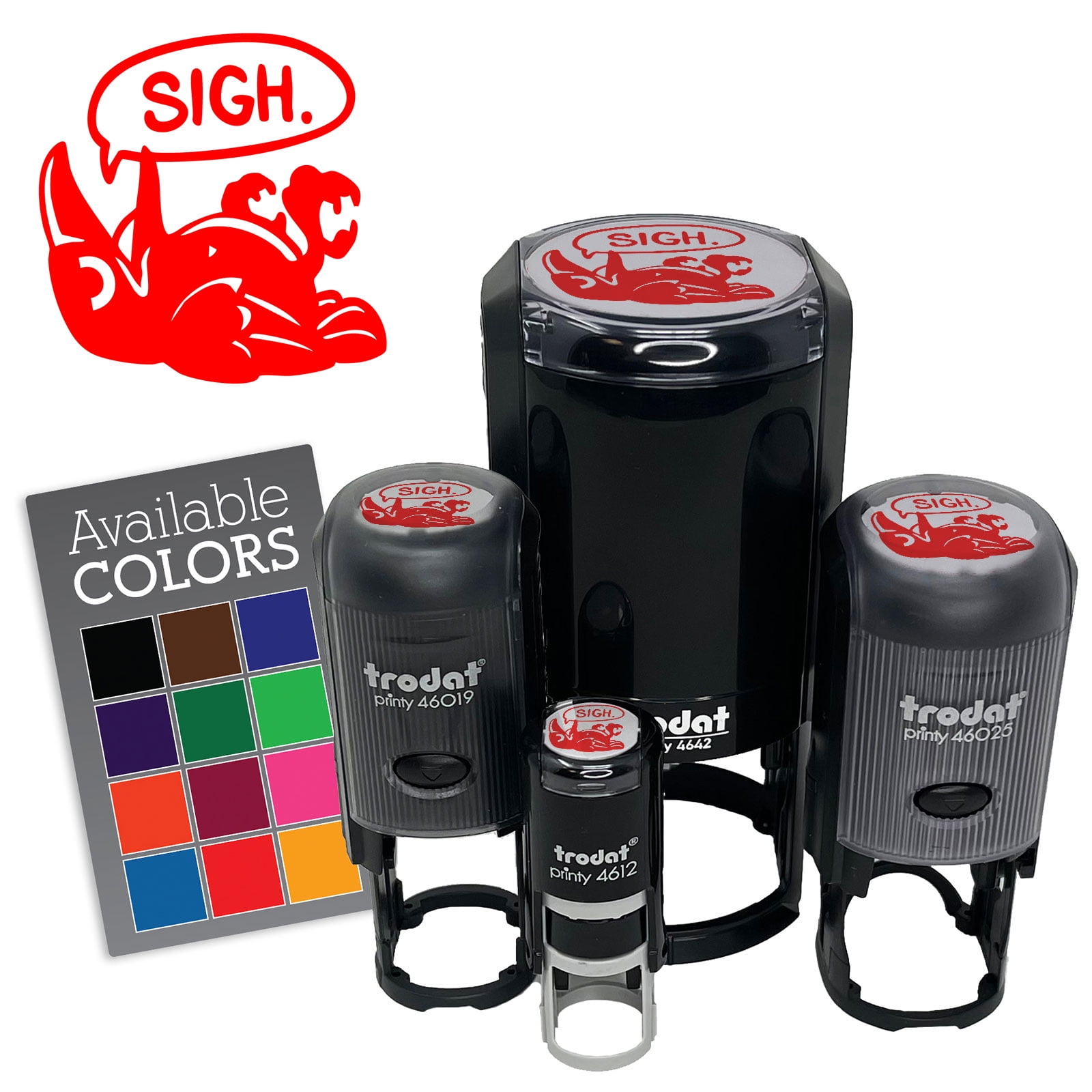 Sigh Depressed Raven Crow Bird Emo Self-Inking Rubber Stamp for ...