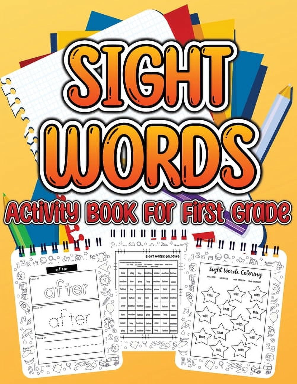 Sight Word Activity Book For First Grade Kids: Essential Sight Words ...