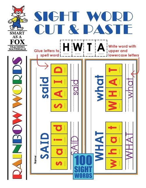 Sight Word Cut & Paste - Walmart.com
