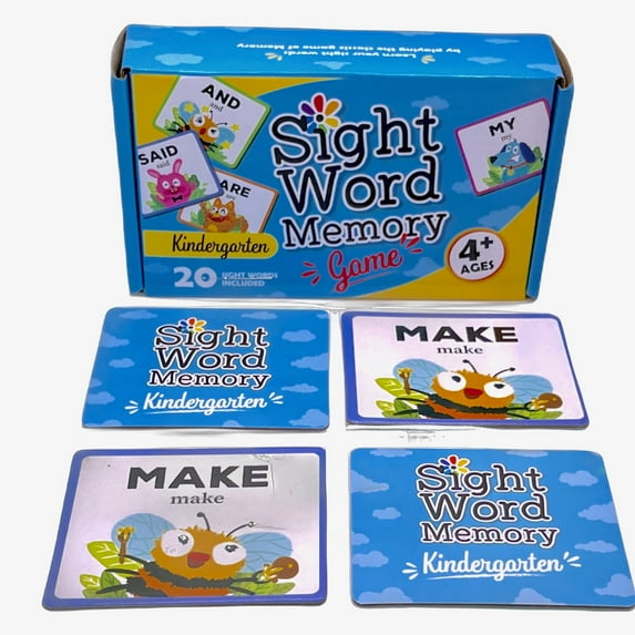 Urban Supply Sight Word Matching Memory Game Kindergarten with Animal ...