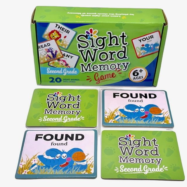 Sight Word Matching Memory Game Second Grade - Walmart.com