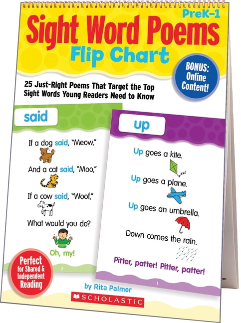 Sight Word Poems Flip Chart, PreK-1: 25 Just-Right Poems That Target ...