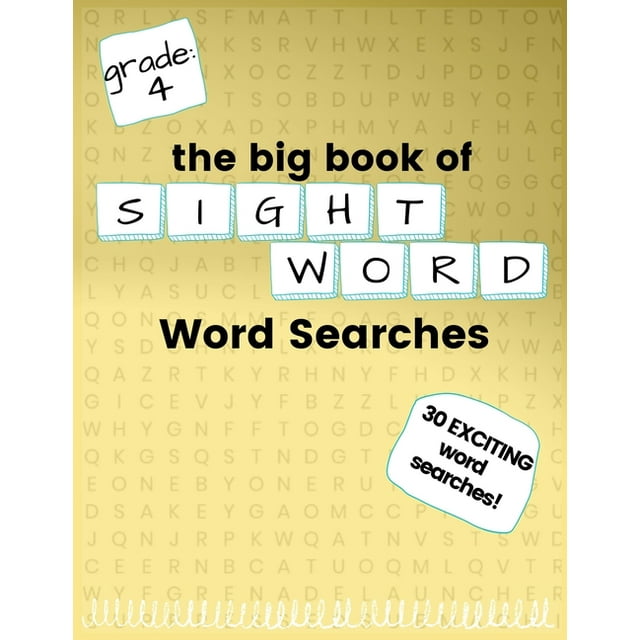 Sight Word Searches: The Big Book of FOURTH GRADE "Sight Word" Word ...
