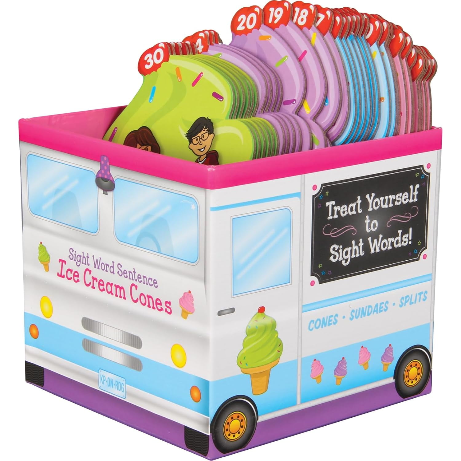 Sight Word Sentence Ice Cream Cones - 30 Cones - Walmart.com