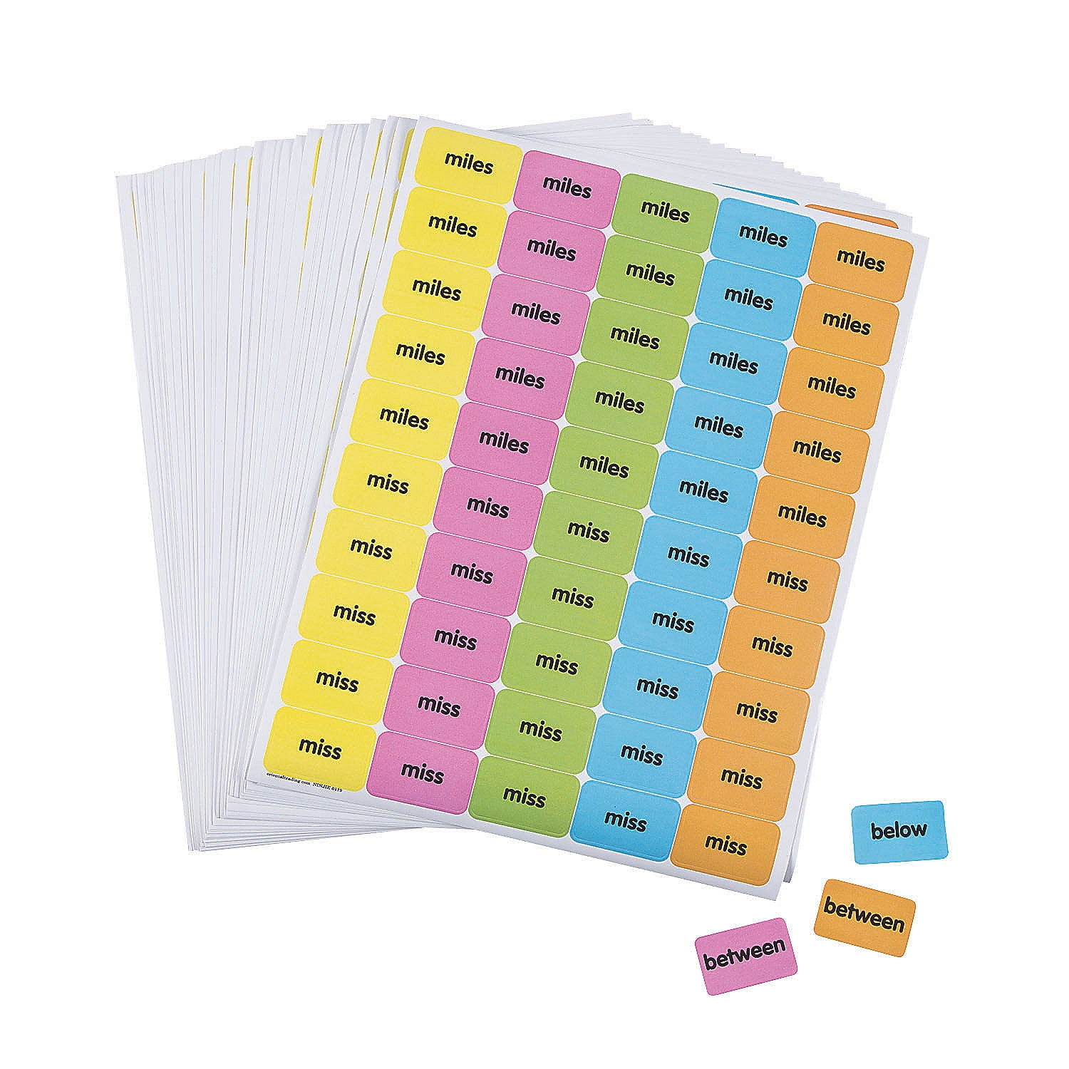 Sight Word Sticker Sheets 1 - 100 - Stationery - 50 Pieces - Walmart.com