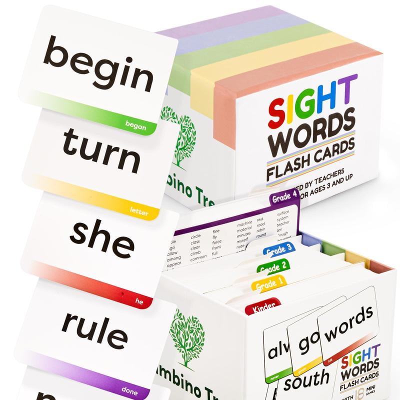 Sight Words Flash Cards - 600 Words from Dolch's & Fry's Lists for ...