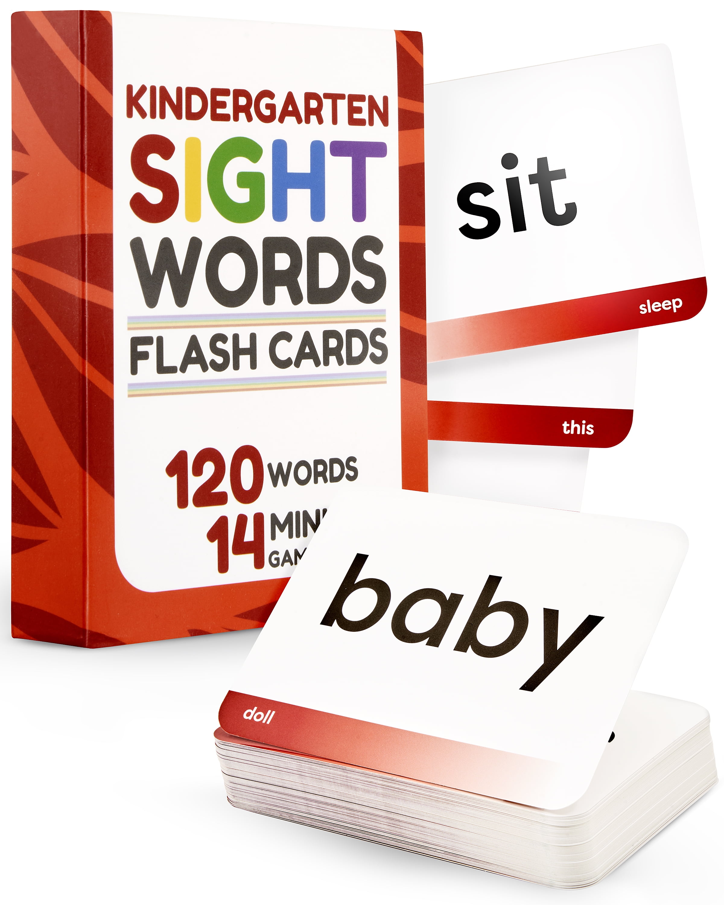 Sight Words Flash Cards - Kindergarten - Walmart.com