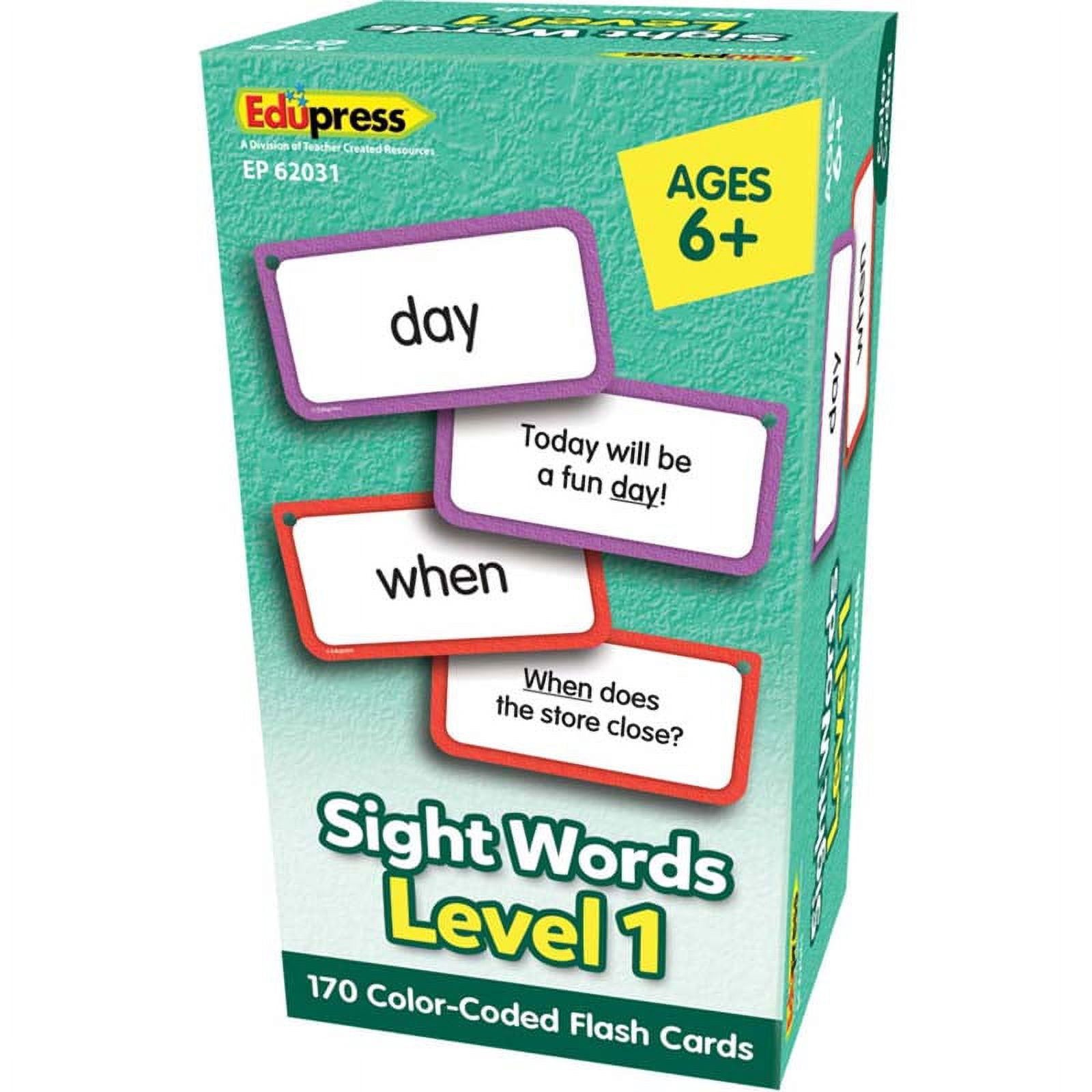 Sight Words Flash Cards - Level 1 | Bundle of 5 Packs - Walmart.com