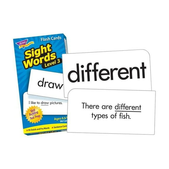 Sight Words Flash Cards - Level 3 - 3 Each - Walmart.com