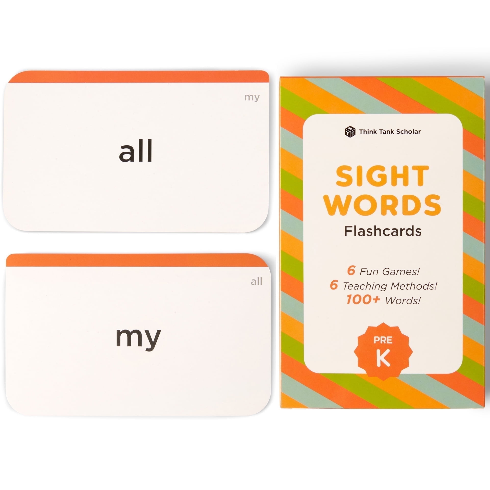 Think Tank Scholar Sight Words Flash Cards for Pre-K Student Learning ...