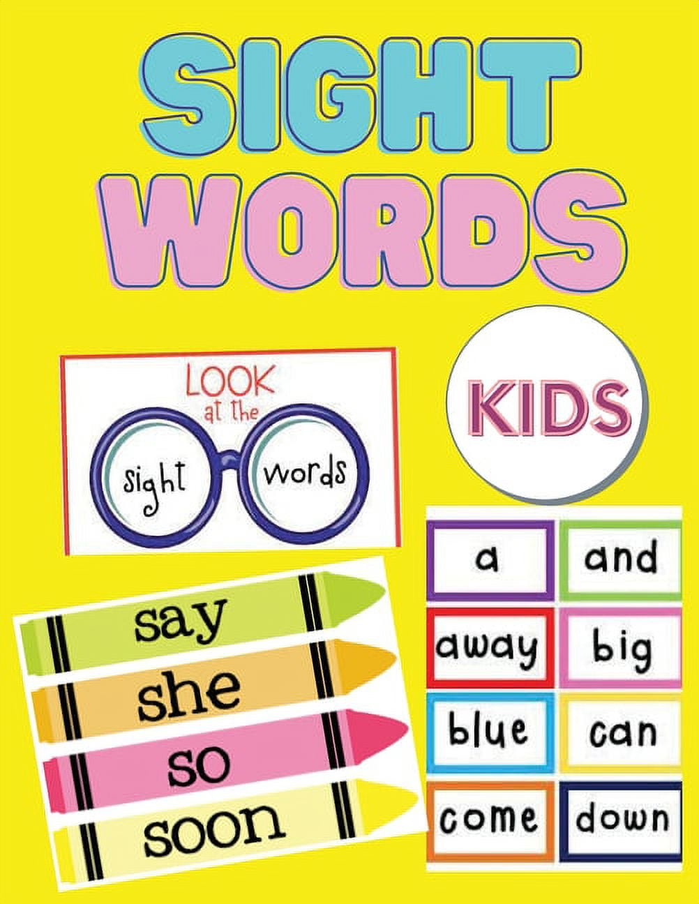 Sight Words For Kids: 100 Sight Words Kindergarten Workbook Ages 4-8 ...