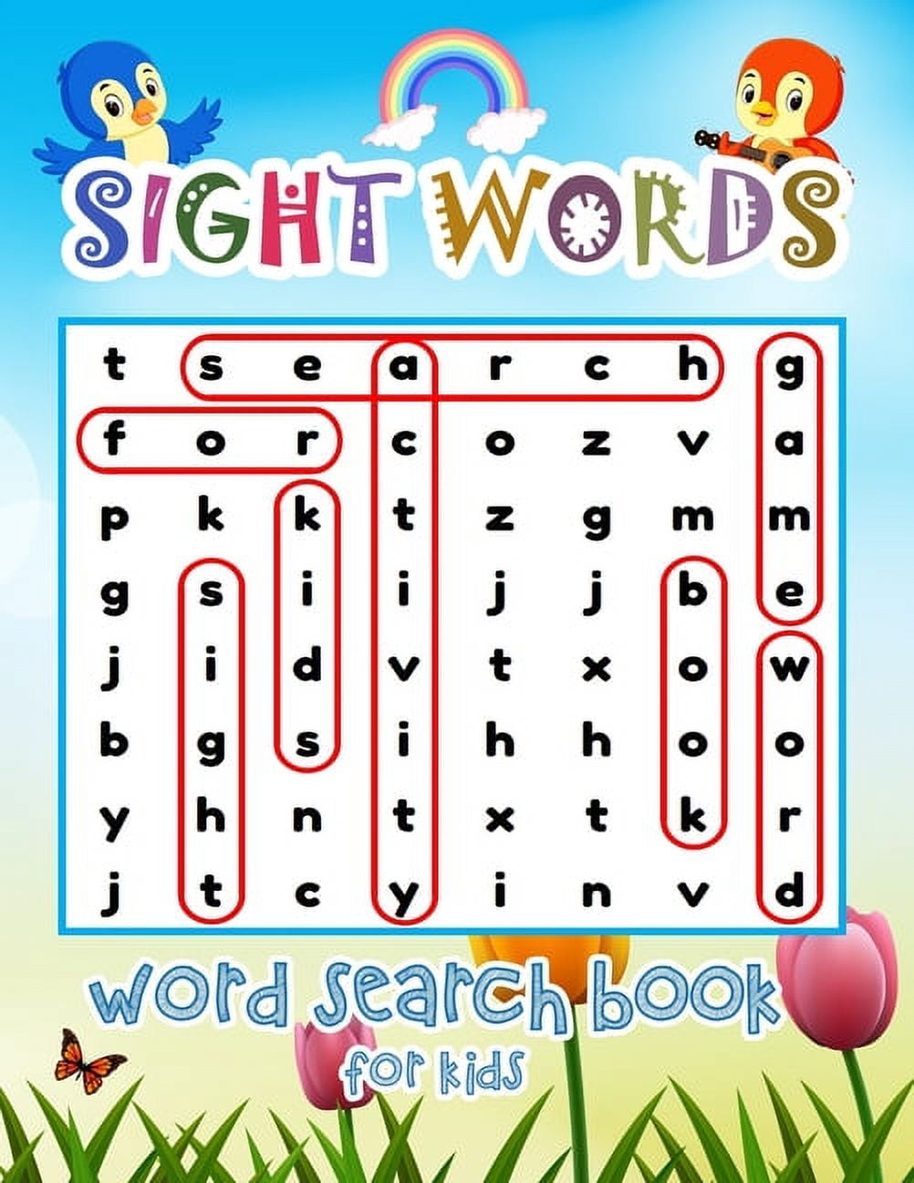 Sight Words Word Search Book for Kids : Happy Birds Sight Words Learning Materials Brain Quest ...