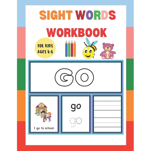 Sight Words Workbook: For Kids Ages 4-6 - Walmart Business Supplies