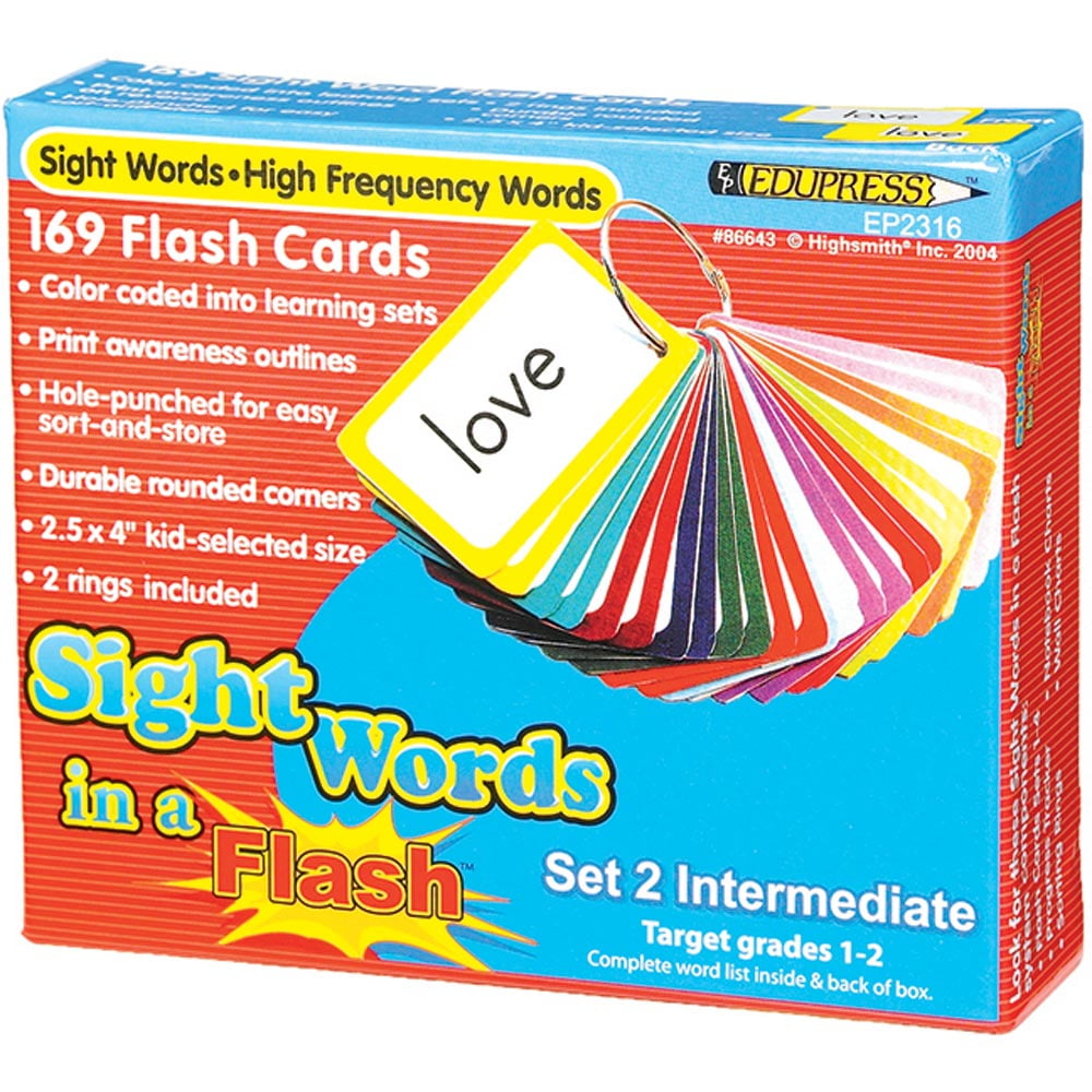 Sight Words in a Flash Cards Grades 1-2 [TCR62316] - Walmart.com
