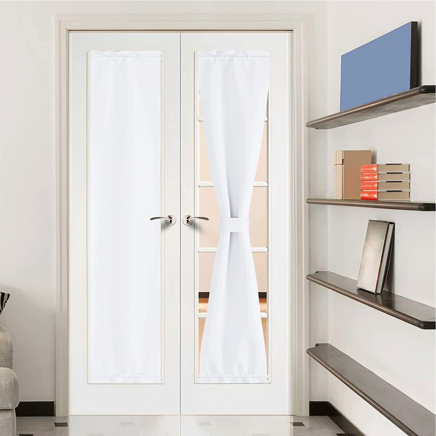 TRAHOO-Sightlight French Door Curtains, Privacy Window Curtains Thermal ...