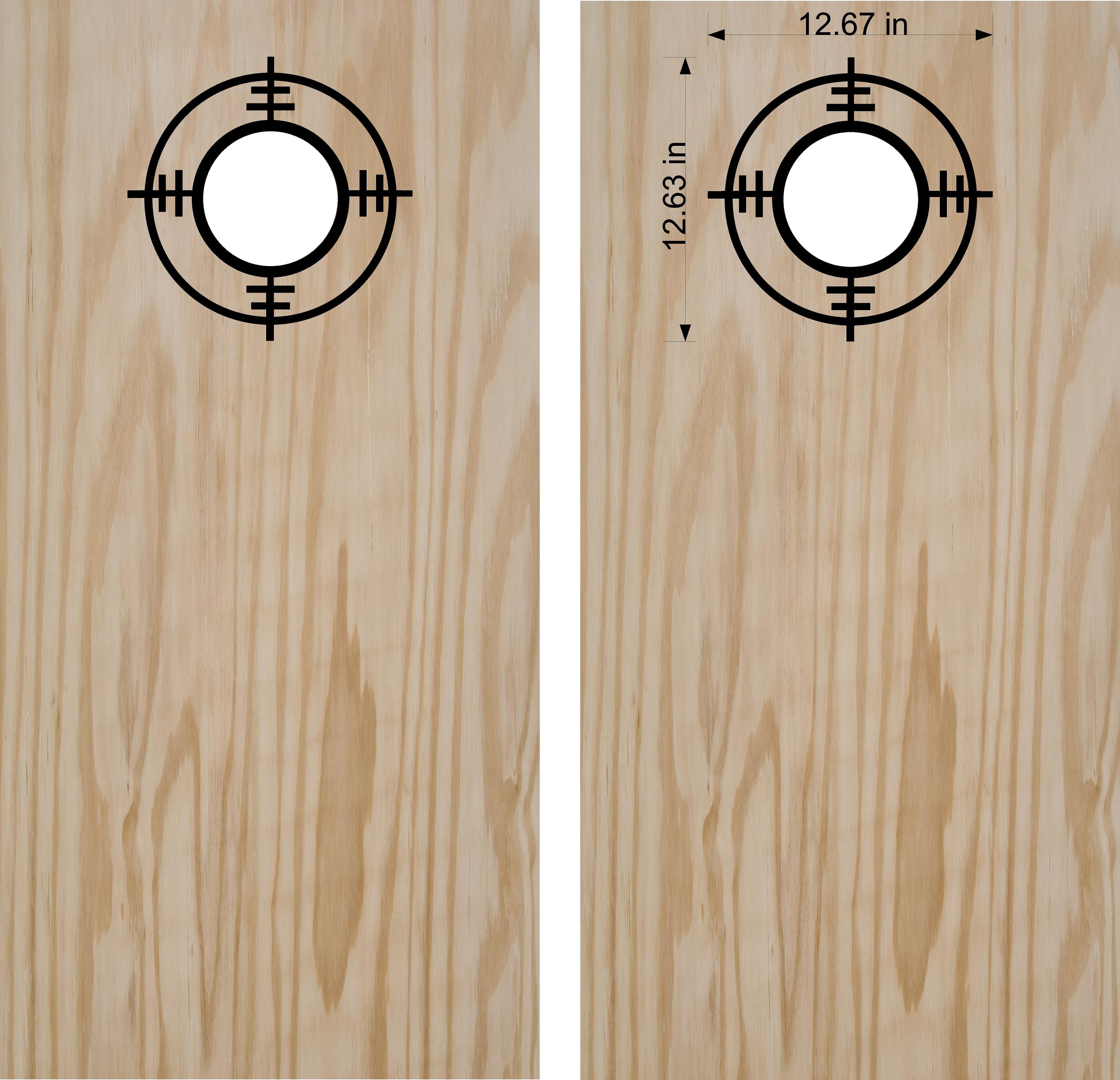 Sights Cross Hairs Cornhole Board Decals Sticker Rings Set 5 - Walmart.com