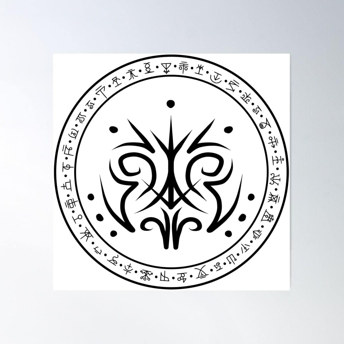 Sigil For Psychic Intuition Poster Wall Art, Modern Wall Decor For ...
