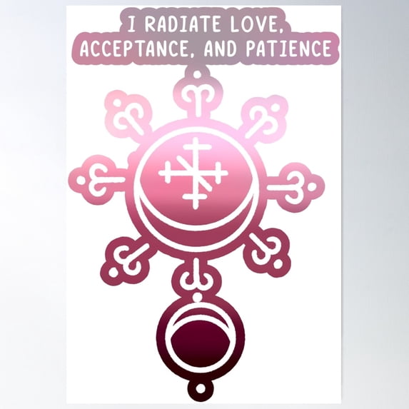 Sigil Of Love Acceptance And Patience Poster Wall Art Bedroom Wall Art ...
