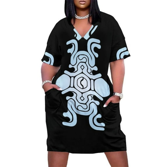 Sigil of the Colossus Loose Pocket Dress dress women elegant luxury ...