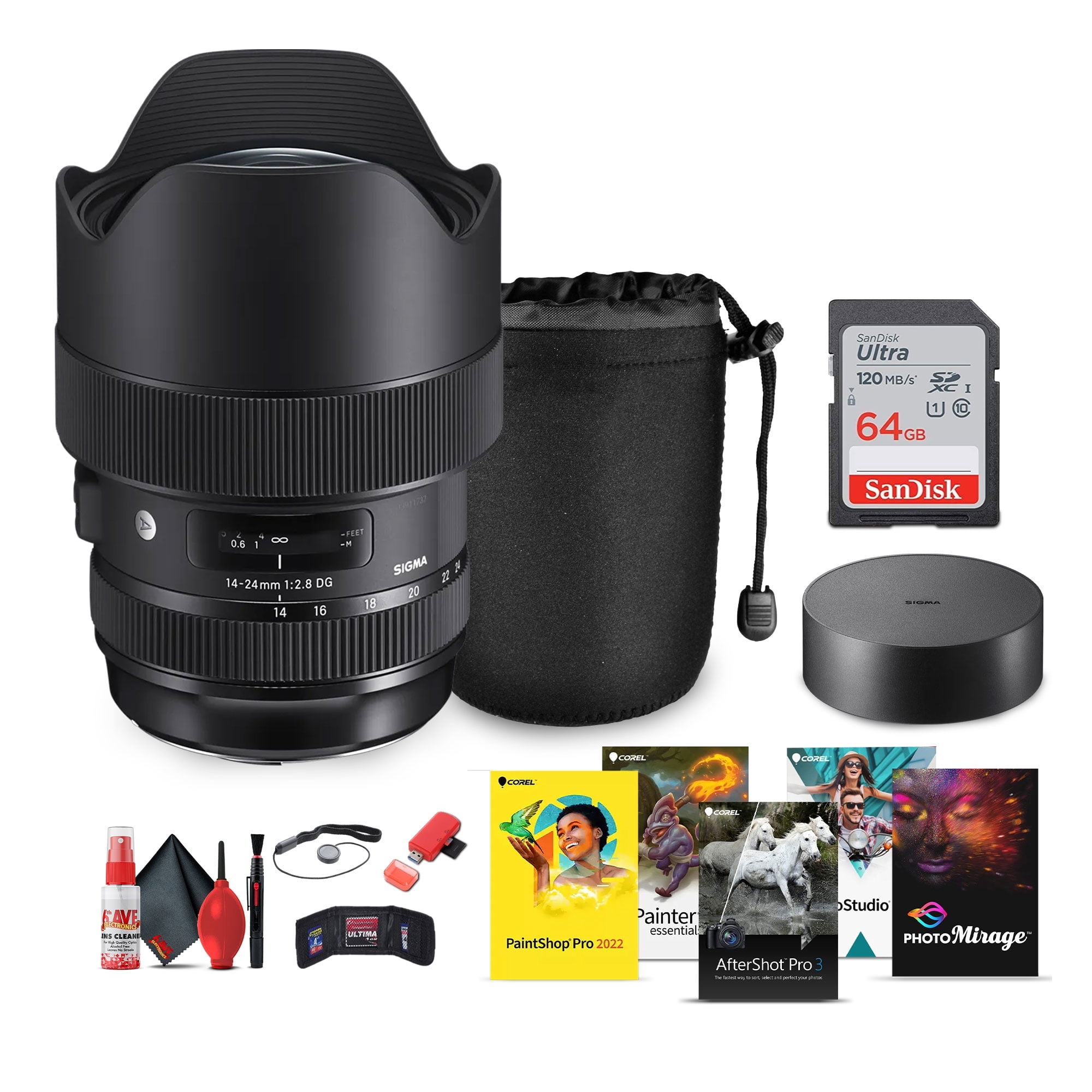 Sigma 14-24mm f/2.8 DG HSM Art Lens for Canon EF Bundle - Walmart ...