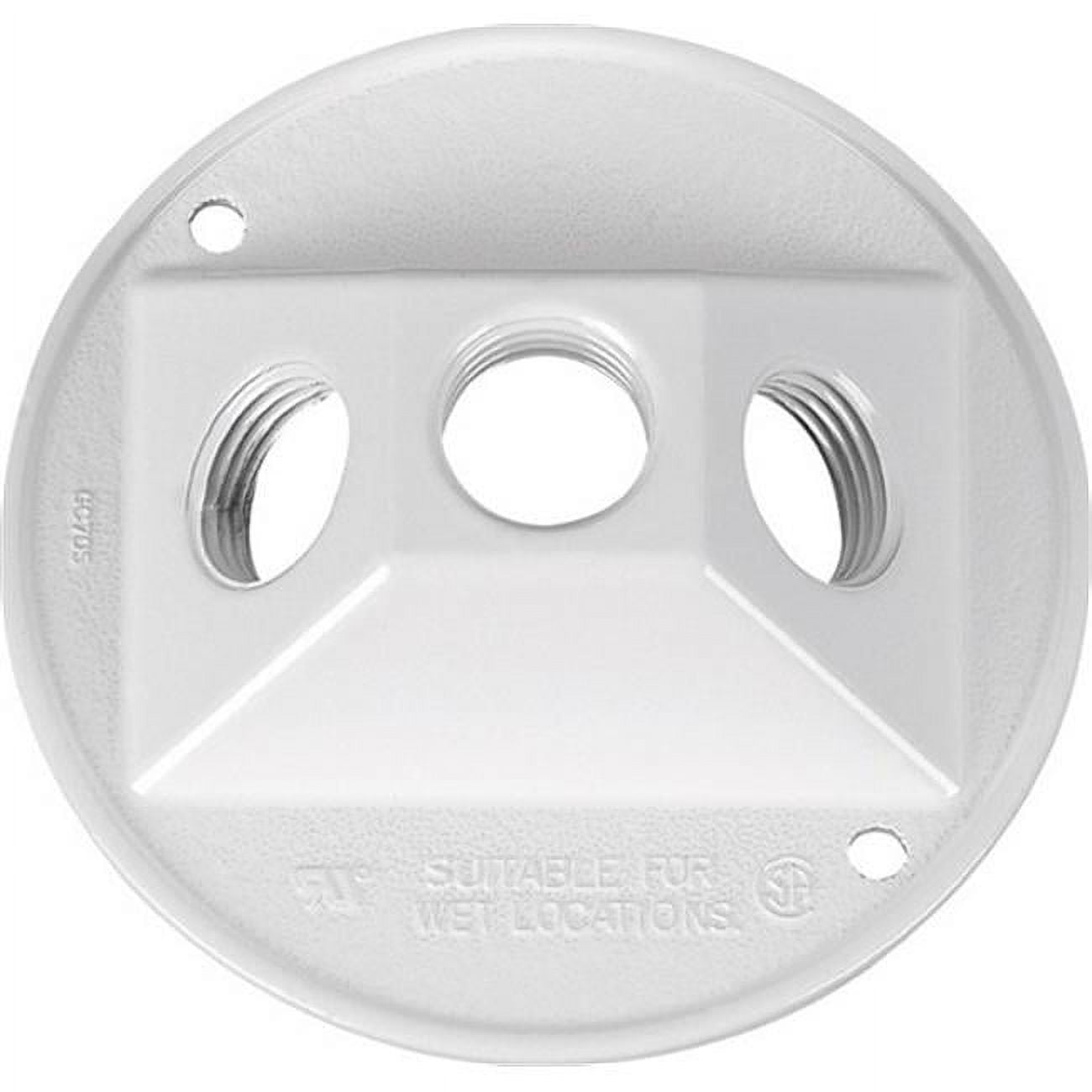 Sigma 14383WH 4.25 in. White Round Weatherproof Outlet Box Cover ...