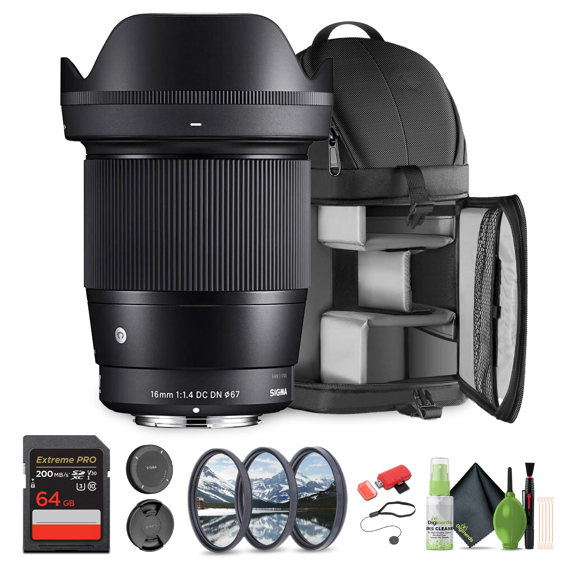Sigma 16mm f/1.4 DC DN Contemporary Canon RF Bundle 2 - Walmart.com