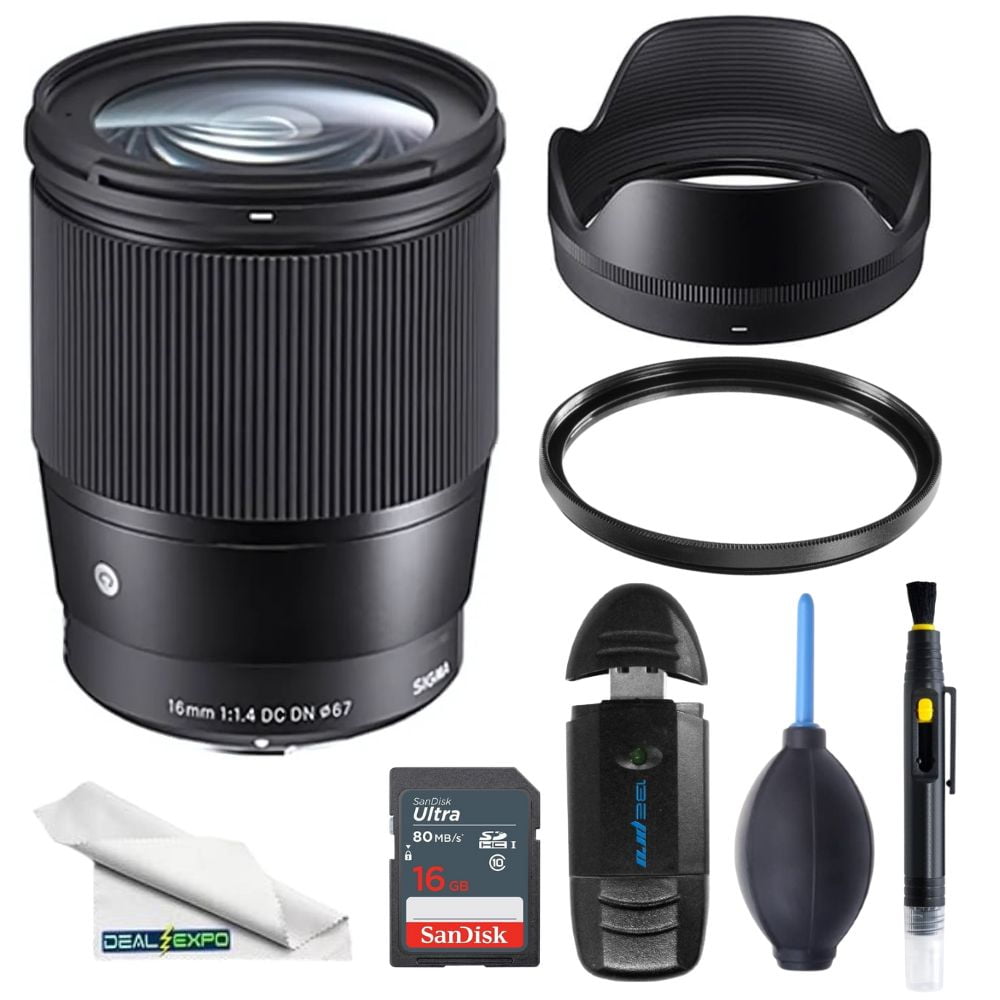 Sigma 16mm f/1.4 DC DN Contemporary Lens for Sony E – Ultra-Wide Prime for APS-C Mirrorless ...