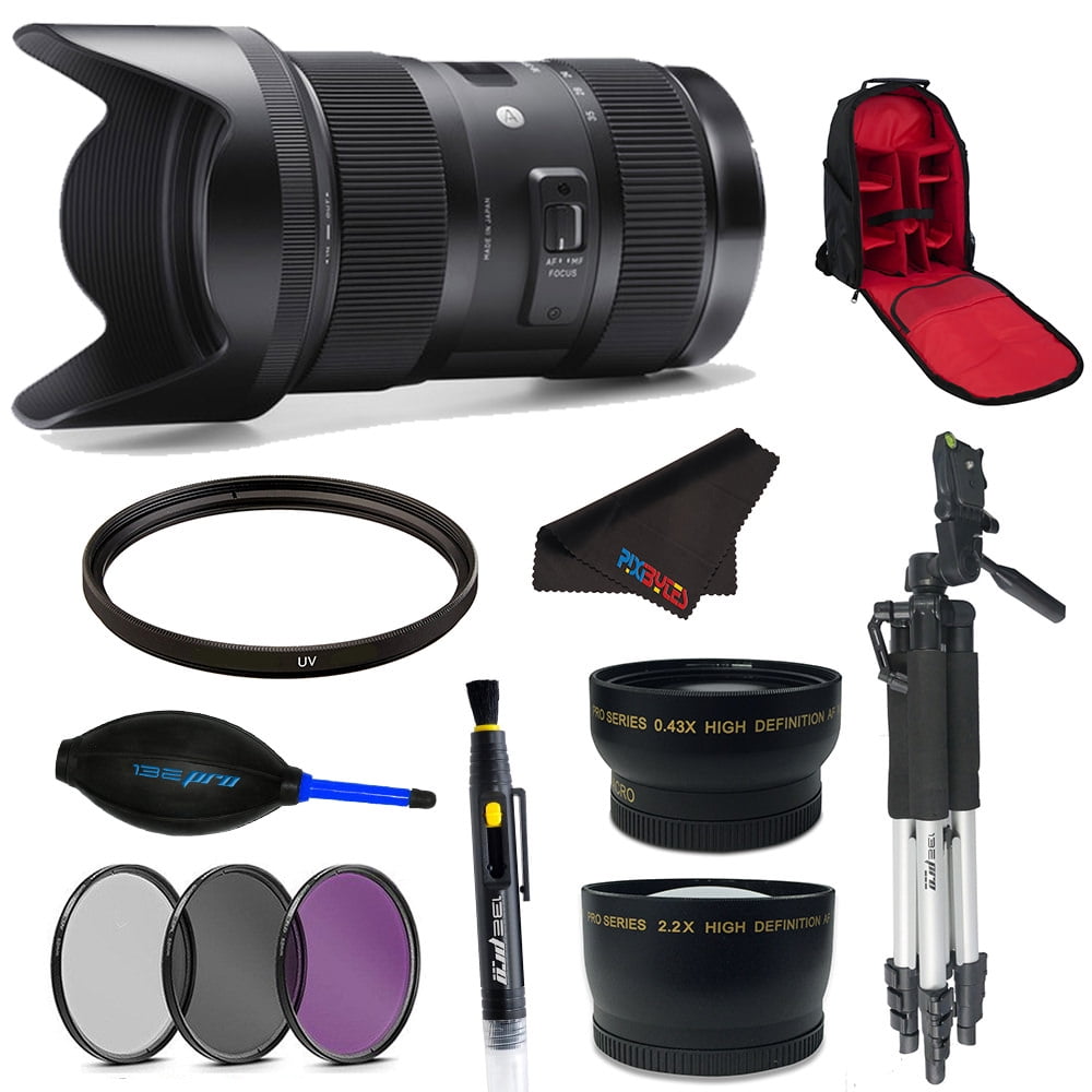 Sigma 18-35mm f/1.8 DC HSM Art Lens for Canon + Backpack + Pixi ...