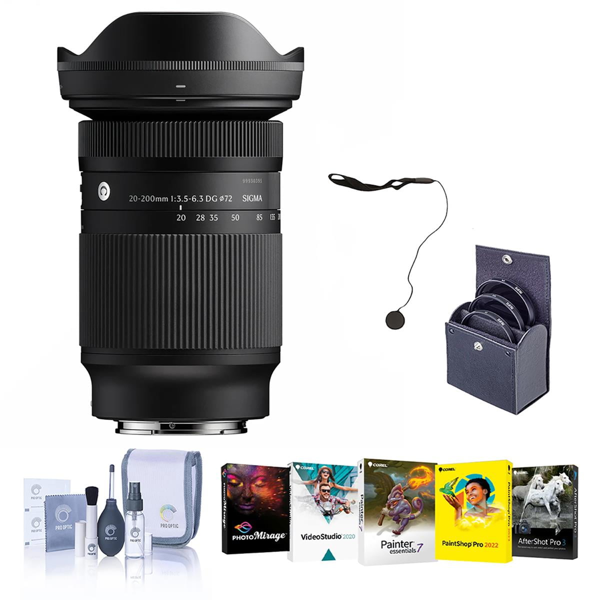 Sigma 20-200mm f/3.5-6.3 DG Contemporary Lens for Sony E, Bundle with ...
