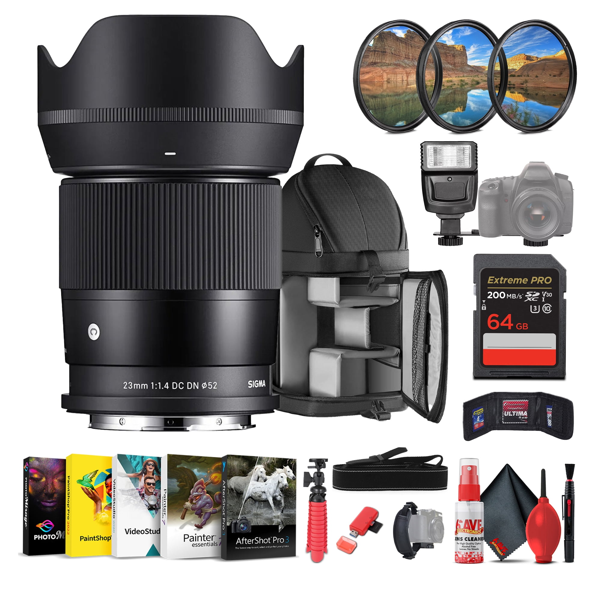 Sigma 23mm f/1.4 DC DN Contemporary Lens (Canon RF) 348972 Bundle ...